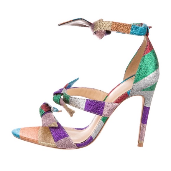 Alexandre Birman | Shoes | Alexandre Birman Striped Metallic Bow Heels ...